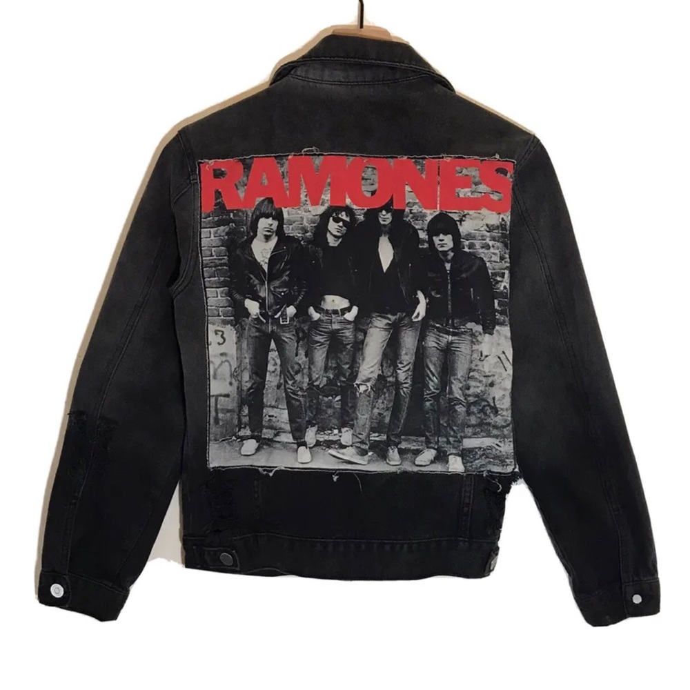 Official Ramones 1-2-3-4 Merch Women's Distressed Den… - Gem